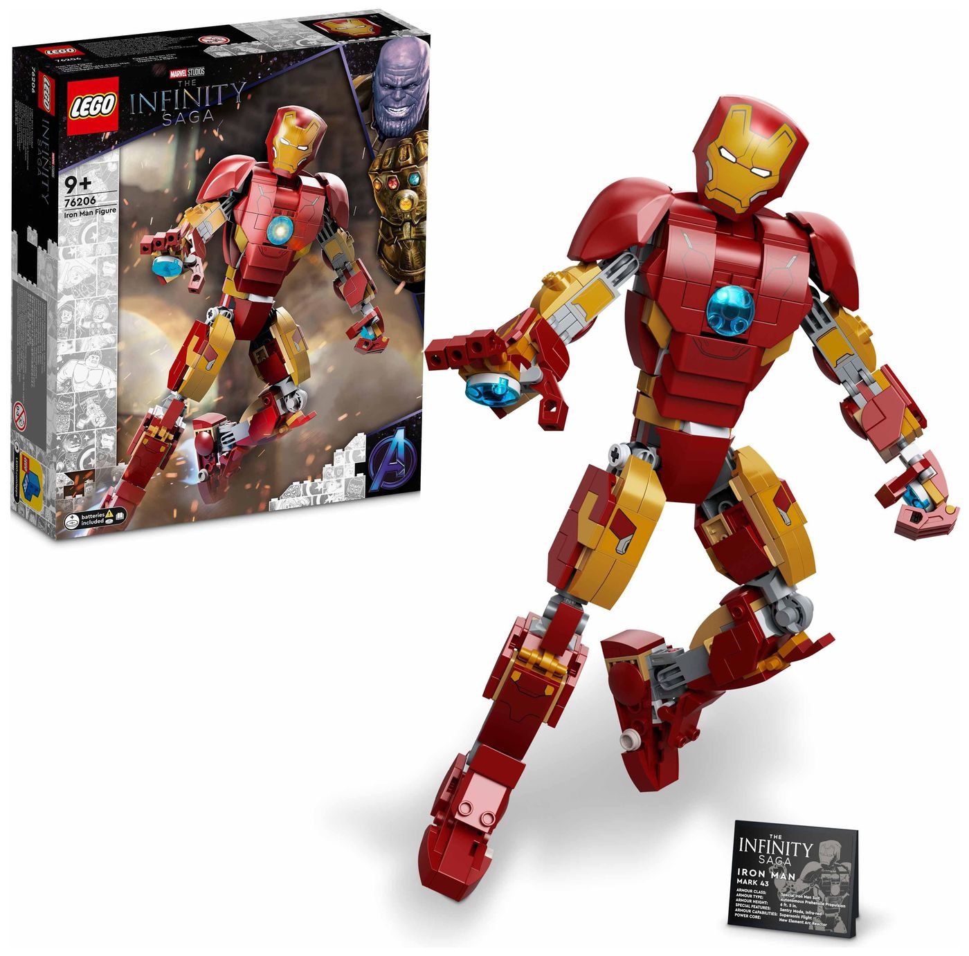 LEGO Marvel Iron Man Figure Building Toy Infinity Saga 76206 review | 8 ...