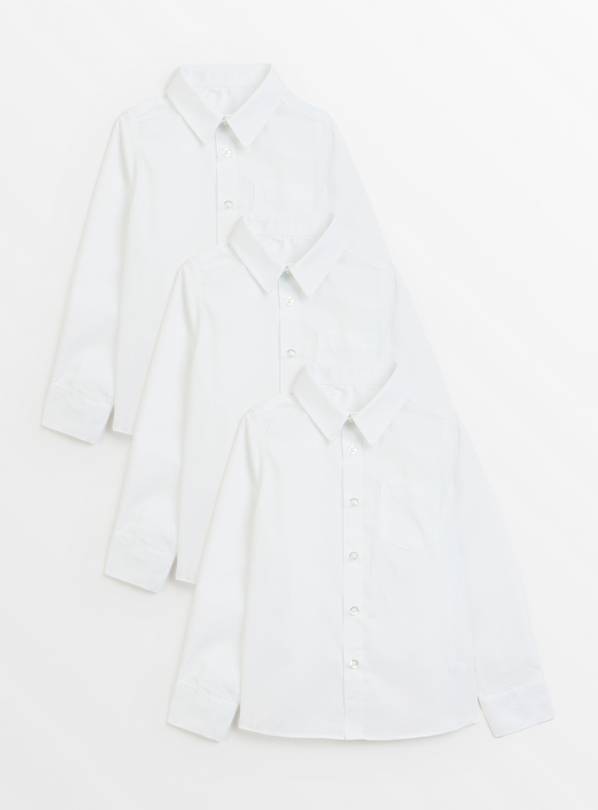 Buy White Stain Resistant School Shirts 3 Pack - 4 years | School ...