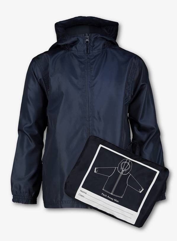 Buy Navy Packaway Mac - 11-12 years | School coats and jackets | Argos