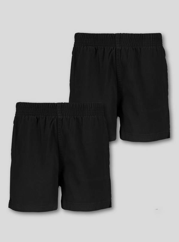 Buy Black Woven Rugby Shorts 2 Pack - 7 years | PE kits | Argos