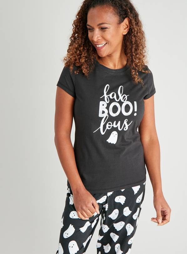Buy Halloween Black 'Fab Boo! Lous' Ghost Pyjamas - 6 | Pyjamas | Argos