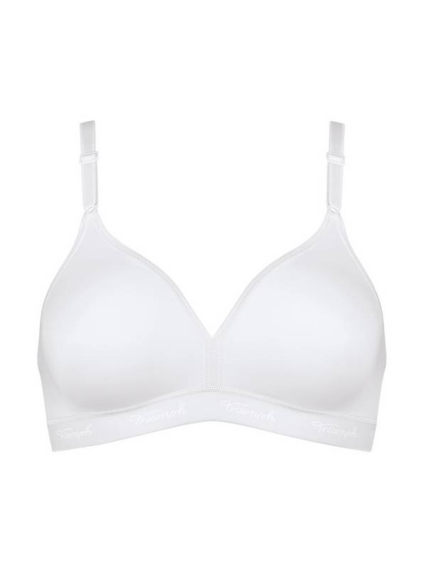 Buy TRIUMPH White Micro Fun Non Wired Bra - 40D | Bras | Argos