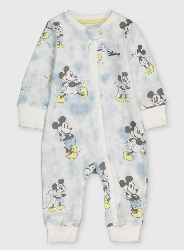 Buy Disney Mickey Mouse White Romper - Newborn | Sleepsuits and pyjamas ...