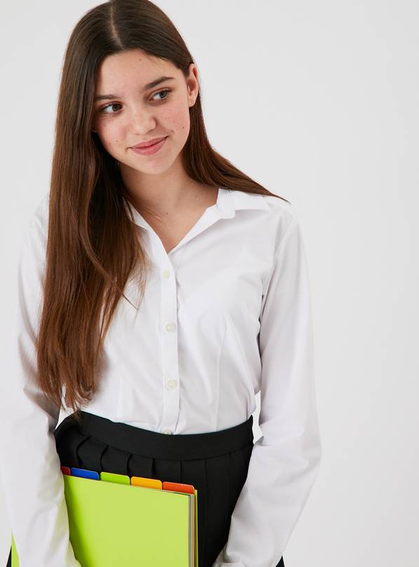 Buy White Blouse With Stretch - 12 years | School shirts and blouses ...