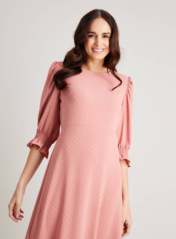 Buy Pink Swiss Dot Midi Dress - 18 | Dresses | Argos
