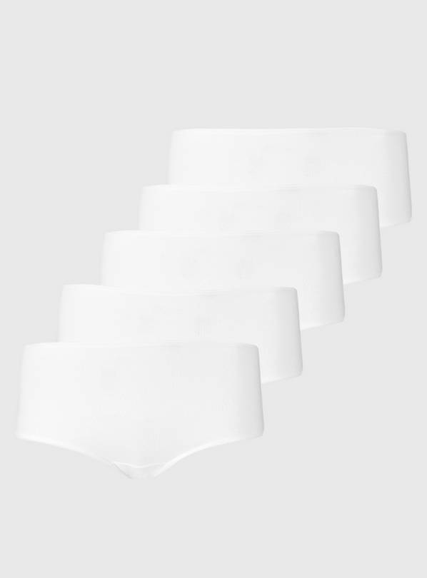 Buy White Midi Knickers 5 Pack - 14 | Knickers | Tu