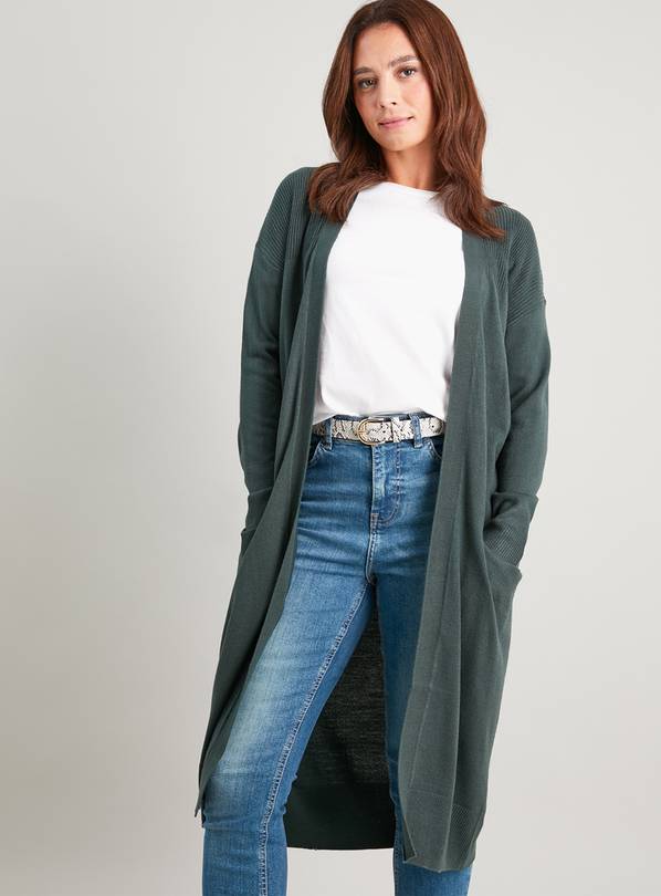 Buy Green Soft Touch Longline Cardigan - 10 | Cardigans | Argos