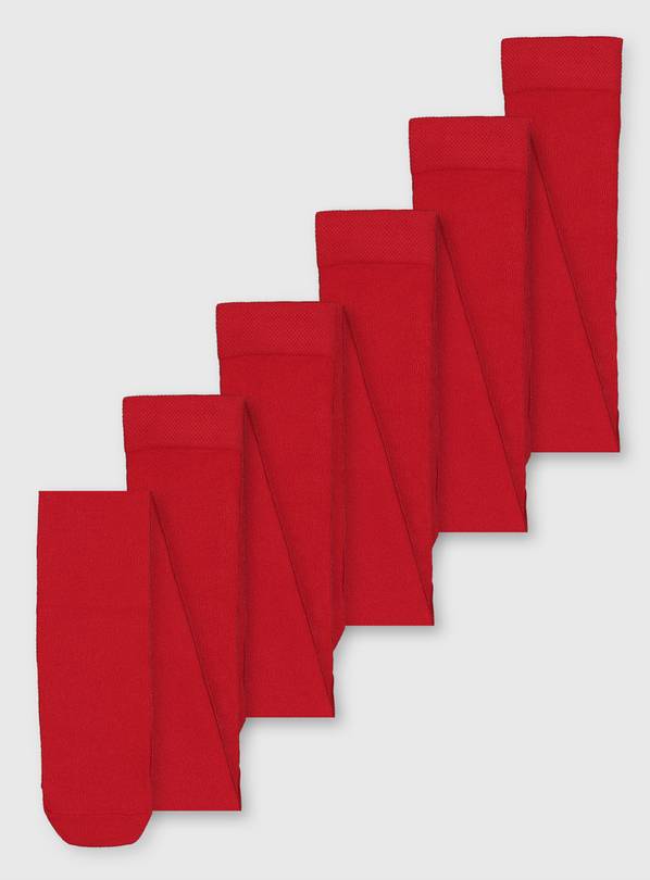 Buy Red Cotton-Rich Tights 5 Pack - 2-3 years | Underwear, socks and ...