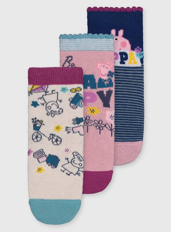 Buy Peppa Pig Socks 3 Pack - 6-8.5 | Underwear, socks and tights | Argos