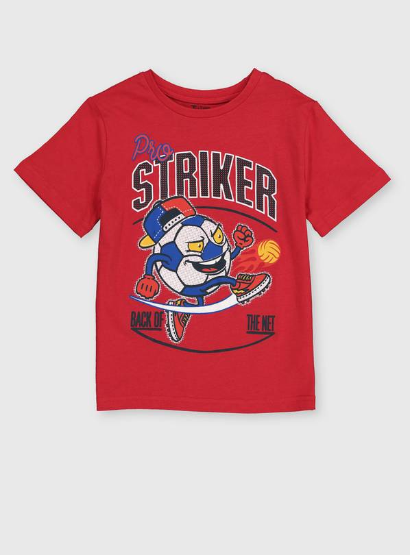 Buy Red Striker T-Shirt - 3 years | T-shirts and shirts | Argos