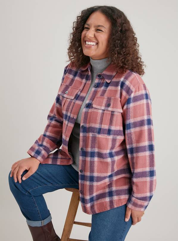 Buy Pink Check Shacket - 24 | Shirts | Argos