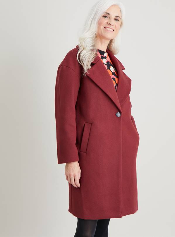 Buy Berry Red Relaxed Peacoat - 10 | Workwear | Argos