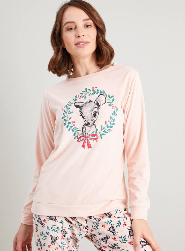 Buy Christmas Disney Bambi Pink Slinky Fleece Pyjamas - 20 | Pyjamas ...