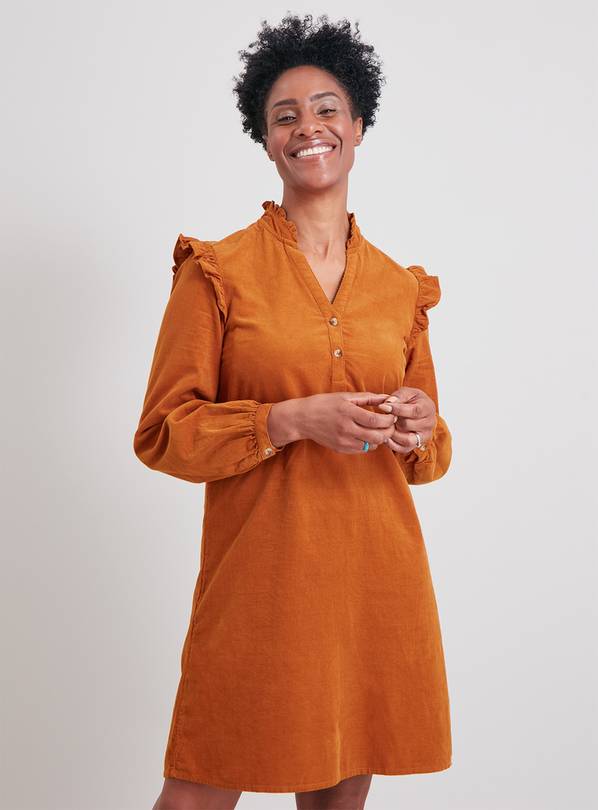 Buy Ochre Corduroy Shirt Dress - 18 | Dresses | Argos