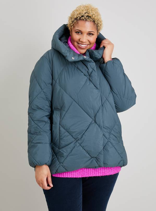 Buy Green Diamond Padded Coat - 10 | Coats | Argos