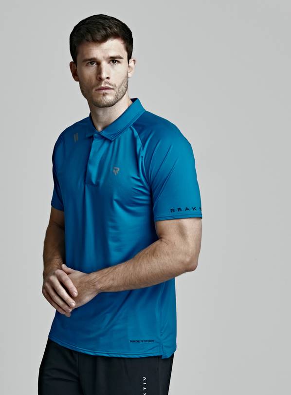 Buy REAKTIV Blue Polo Top - XL | T-shirts and polos | Argos