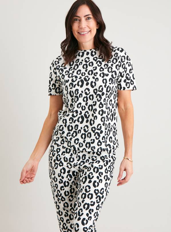 Buy White Mono Animal Print Pyjamas - 8 | Pyjamas | Argos
