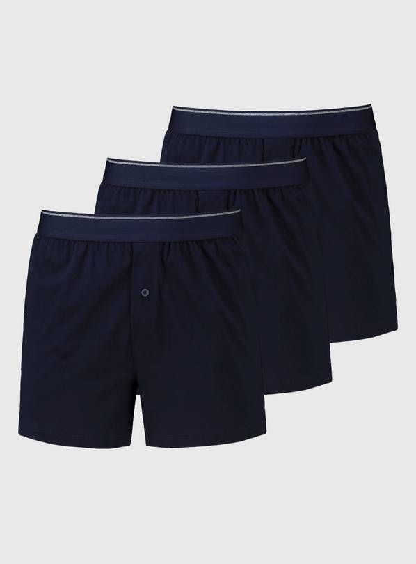 Buy Navy Jersey Boxers 3 Pack - XXXL | Multipacks | Argos
