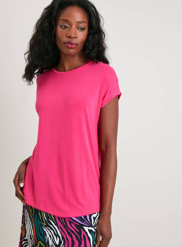 Buy Pink Relaxed Fit T-Shirt - 12 | Tops | Argos