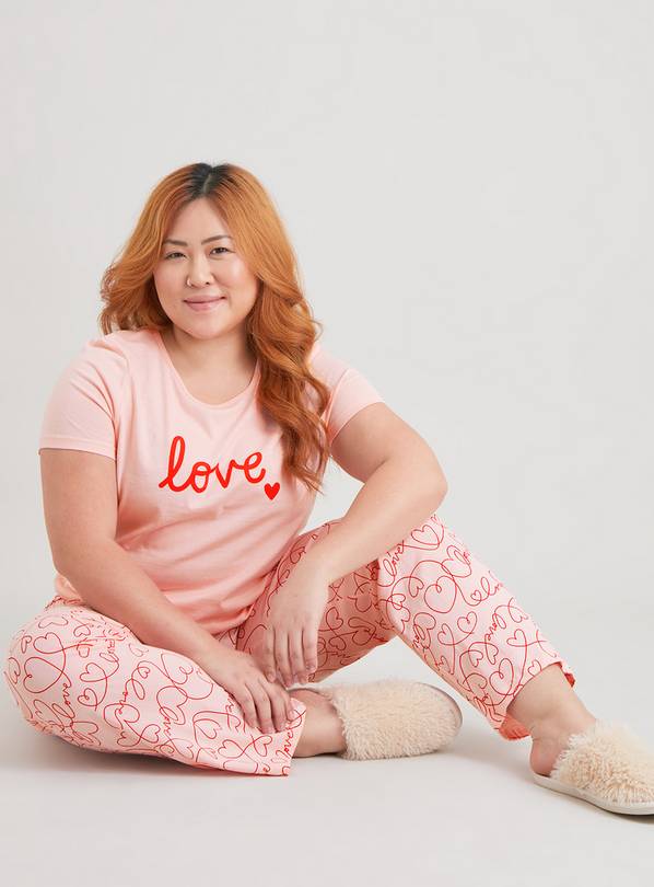 Buy Pink Love Slogan Heart Pyjamas - 30 | Pyjamas | Argos