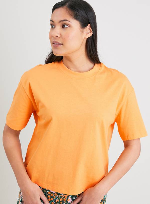 Buy Orange Boxy Fit T-Shirt - 6 | T-shirts | Argos