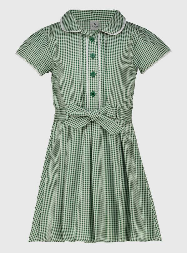 Buy Green Gingham Classic School Dress - 13 years | School dresses and ...