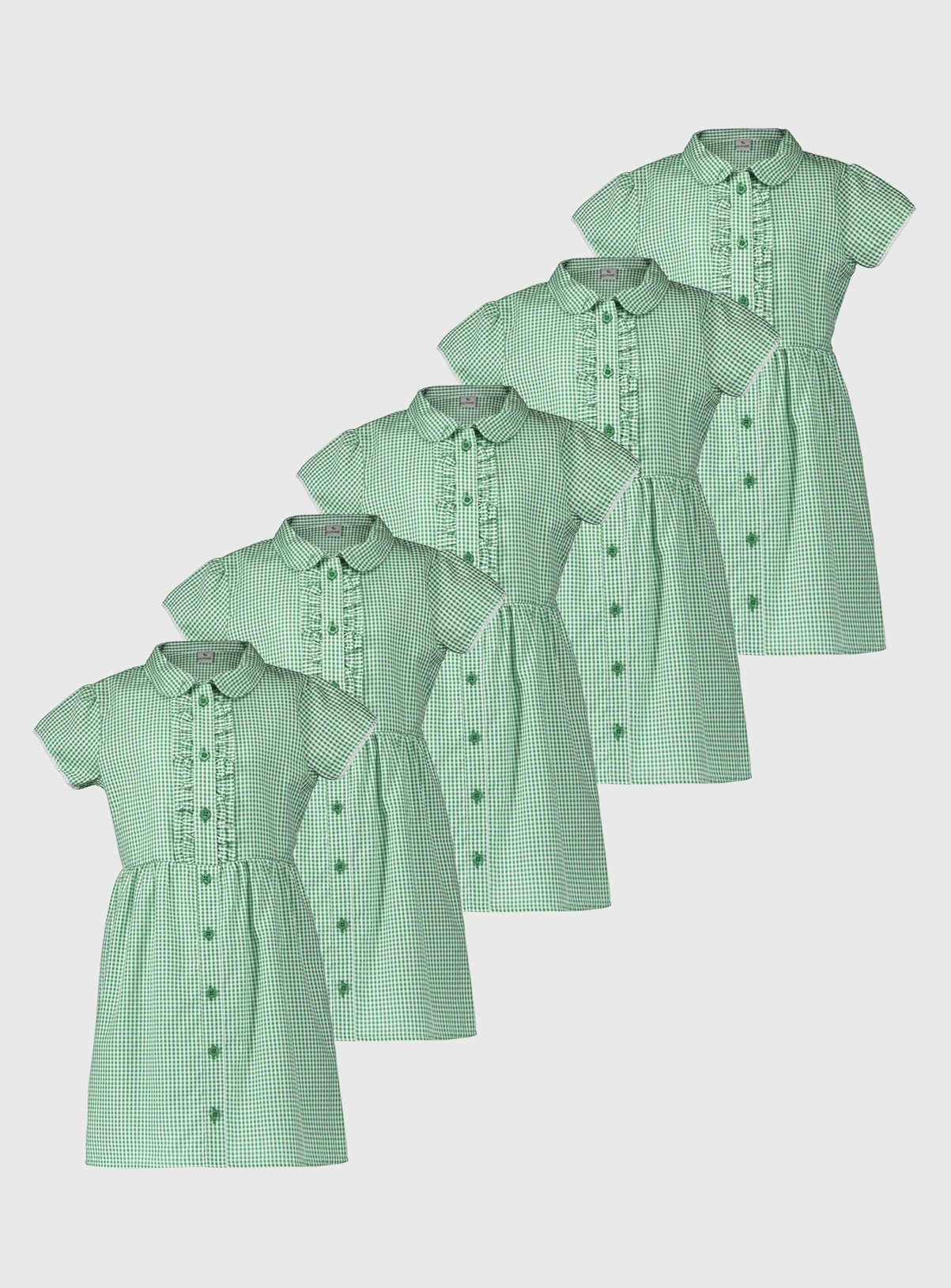 Green Gingham Ruffle School Dress 5 Pack review | 9.2 / 10