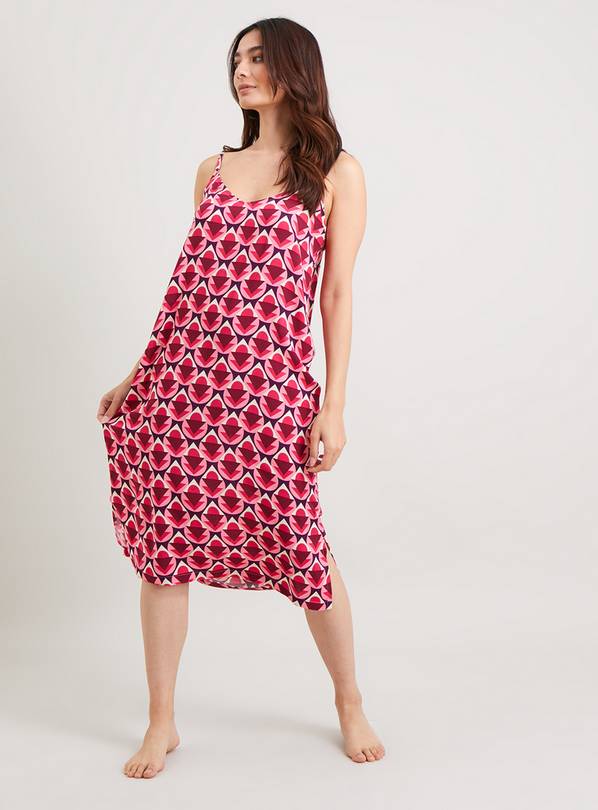 Buy Pink Retro Geo Print Chemise Nightdress - 14 | Nightdresses | Argos
