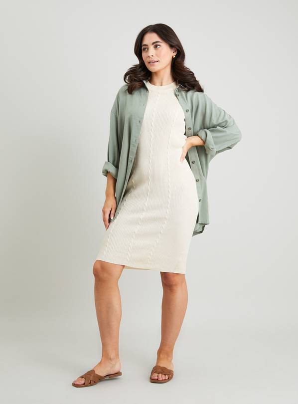 Buy Oatmeal Cable Knit Sleeveless Jumper Dress - 22 | Dresses | Argos