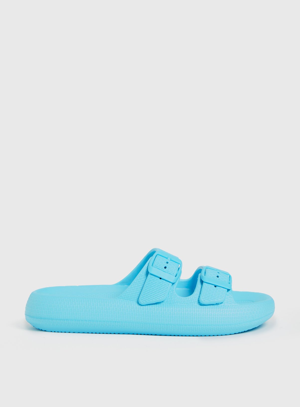 Bright Blue Double Strap Chunky Pool Sliders review | 9.2 / 10