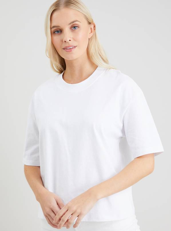 Buy White Boxy Oversized T-Shirt - 10 | T-shirts | Argos
