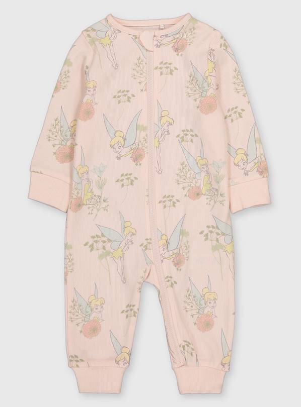 Buy Disney Tinkerbell Pink Sleepsuit - Up to 3 mths | Sleepsuits and ...
