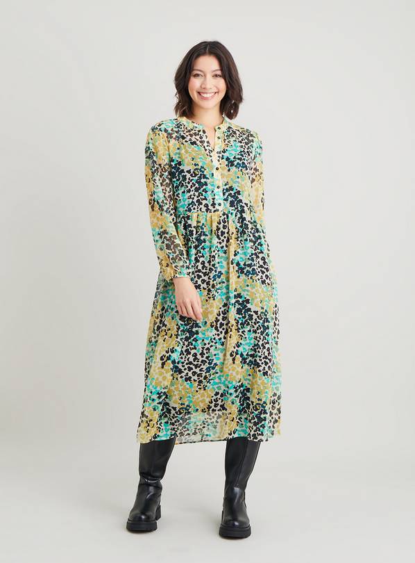 Buy Ochre Animal Print Midi Dress - 24 | Dresses | Argos