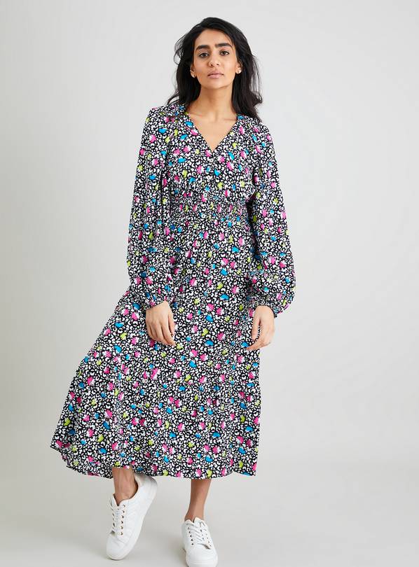 Buy Mono & Bright Animal Print Midi Dress - 10 | Dresses | Argos