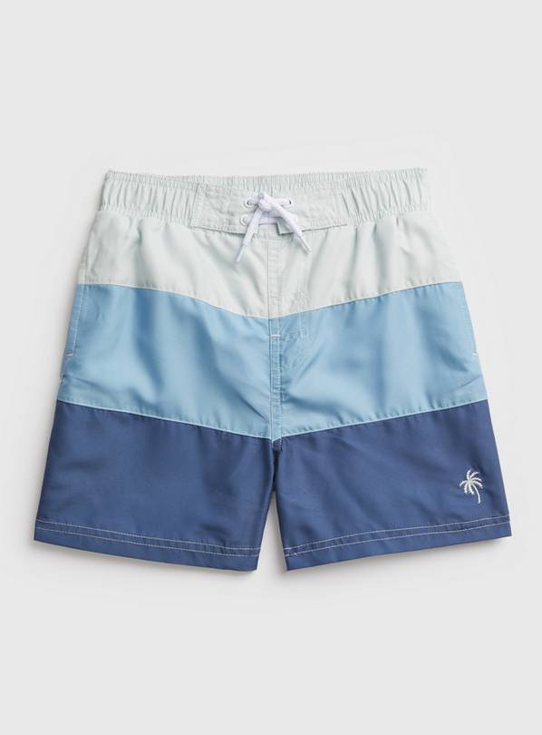 Buy Blue Colour Block Swim Shorts - 9 years | Swimwear | Argos