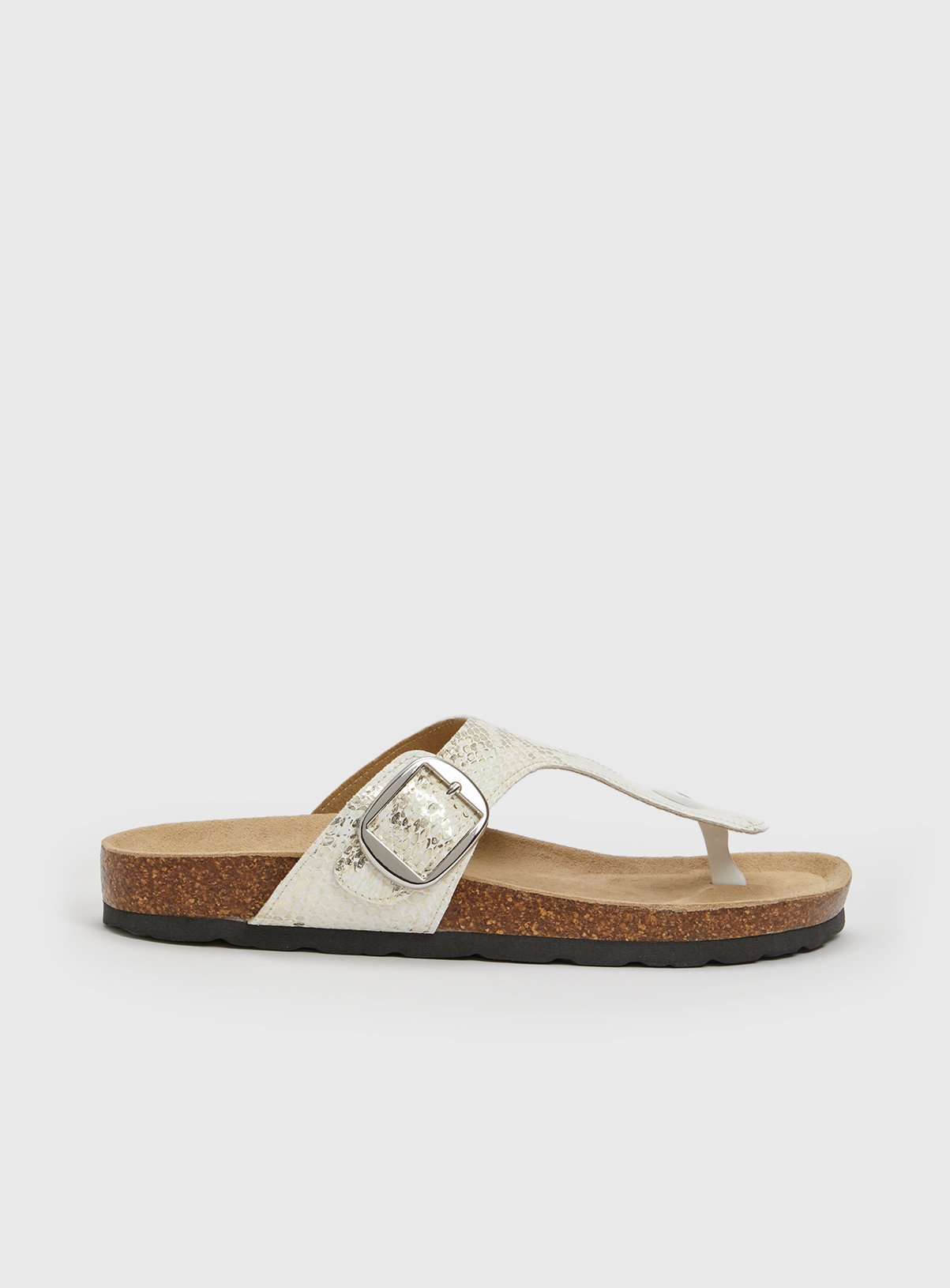 Cream & Gold Snake Print Toe Post Sandals review | 9.0 / 10