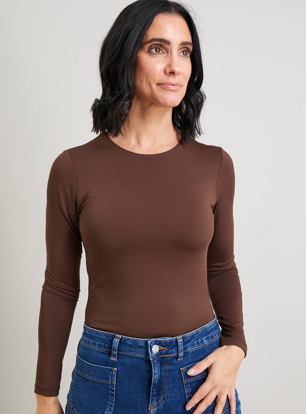 Buy Brown Long Sleeve Bodysuit - 16 | Tops | Argos