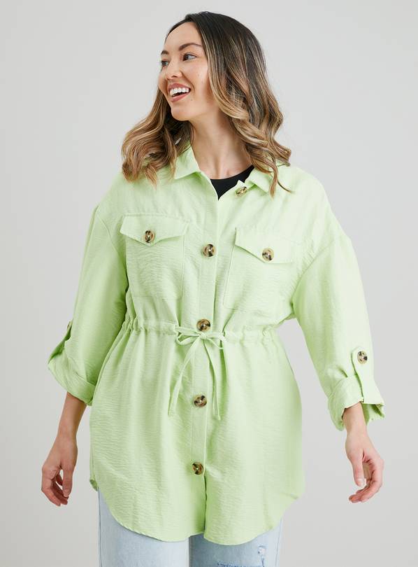 Buy Lime Green Lightweight Utility Shacket - 14 | Coats | Argos