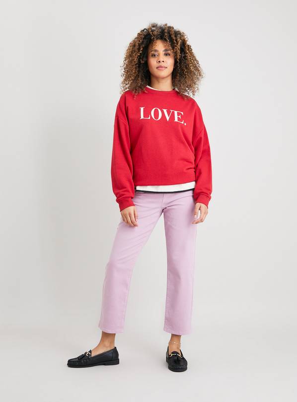 Buy Pink Straight Leg Loose Fit Jeans - 24S | Jeans | Argos