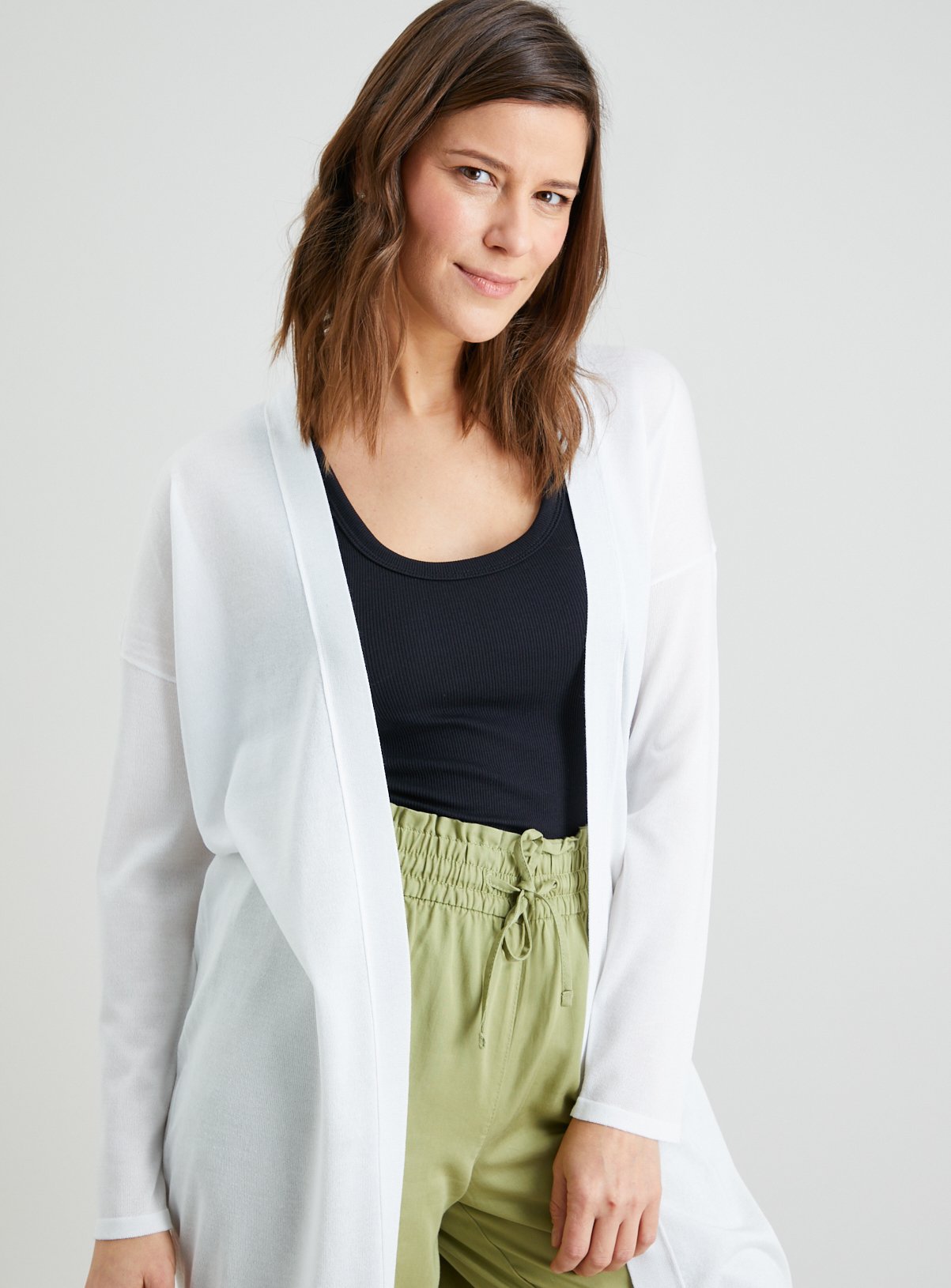 White Sheer Knit Longline Cardigan review | 8.9 / 10
