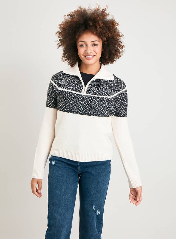Buy Mono Aztec Half Zip Jumper - 22 | Jumpers | Argos