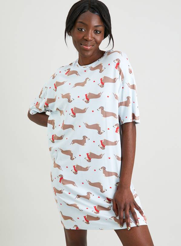 Buy Blue Dachshund Love Heart Nightdress - 22 | Nightdresses | Argos