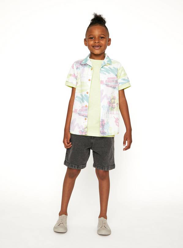 Buy Charcoal Grey Wash Relaxed Denim Shorts 12 Years Shorts Argos