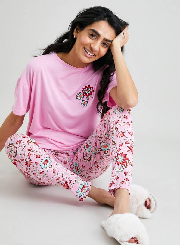 Buy Pink Ditsy Floral Print Pyjamas - 22 | Pyjamas | Argos