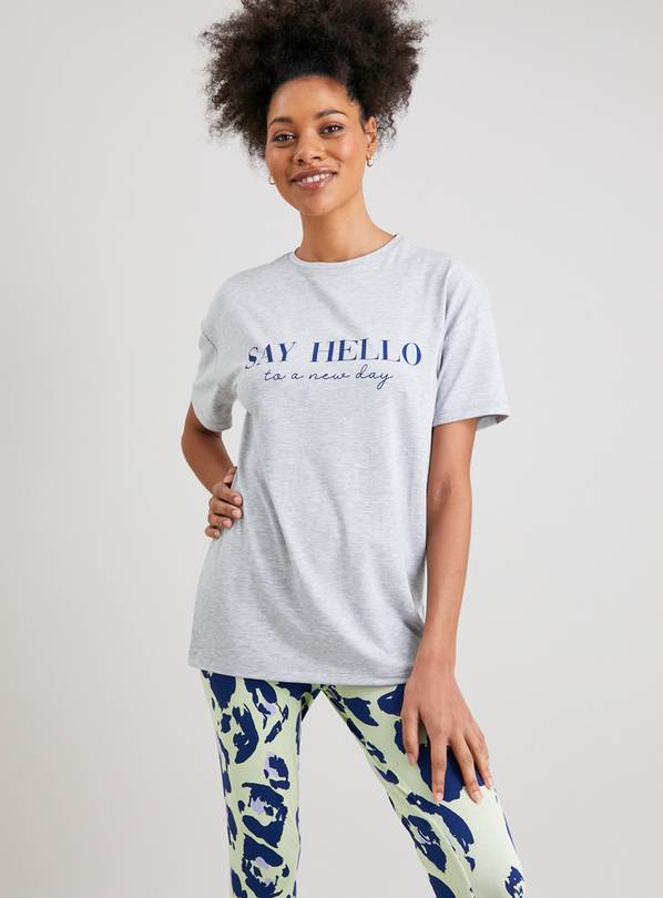 Buy Grey Slogan Pyjamas - 16 | Pyjamas | Argos
