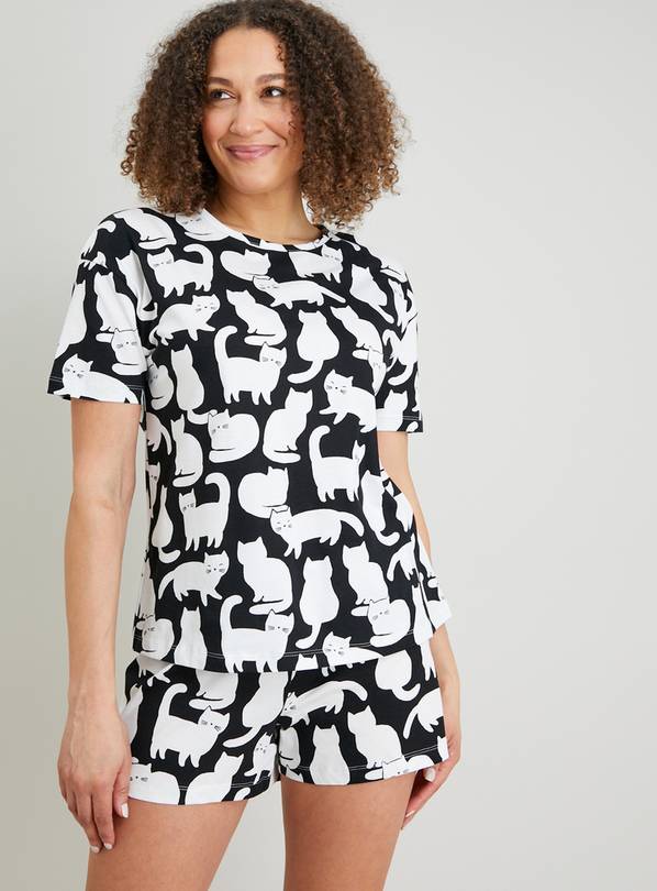 Buy Mono Cat Shortie Pyjamas - 26 | Pyjamas | Argos