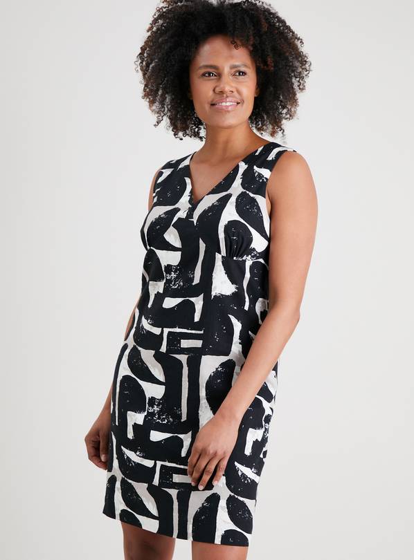 Buy Mono Block Print Linen-Rich Shift Dress - 22 | Dresses | Argos