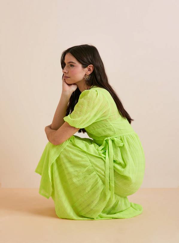 Buy Everbelle Sheer Woven Check Midi Dress - 8 | Dresses | Argos