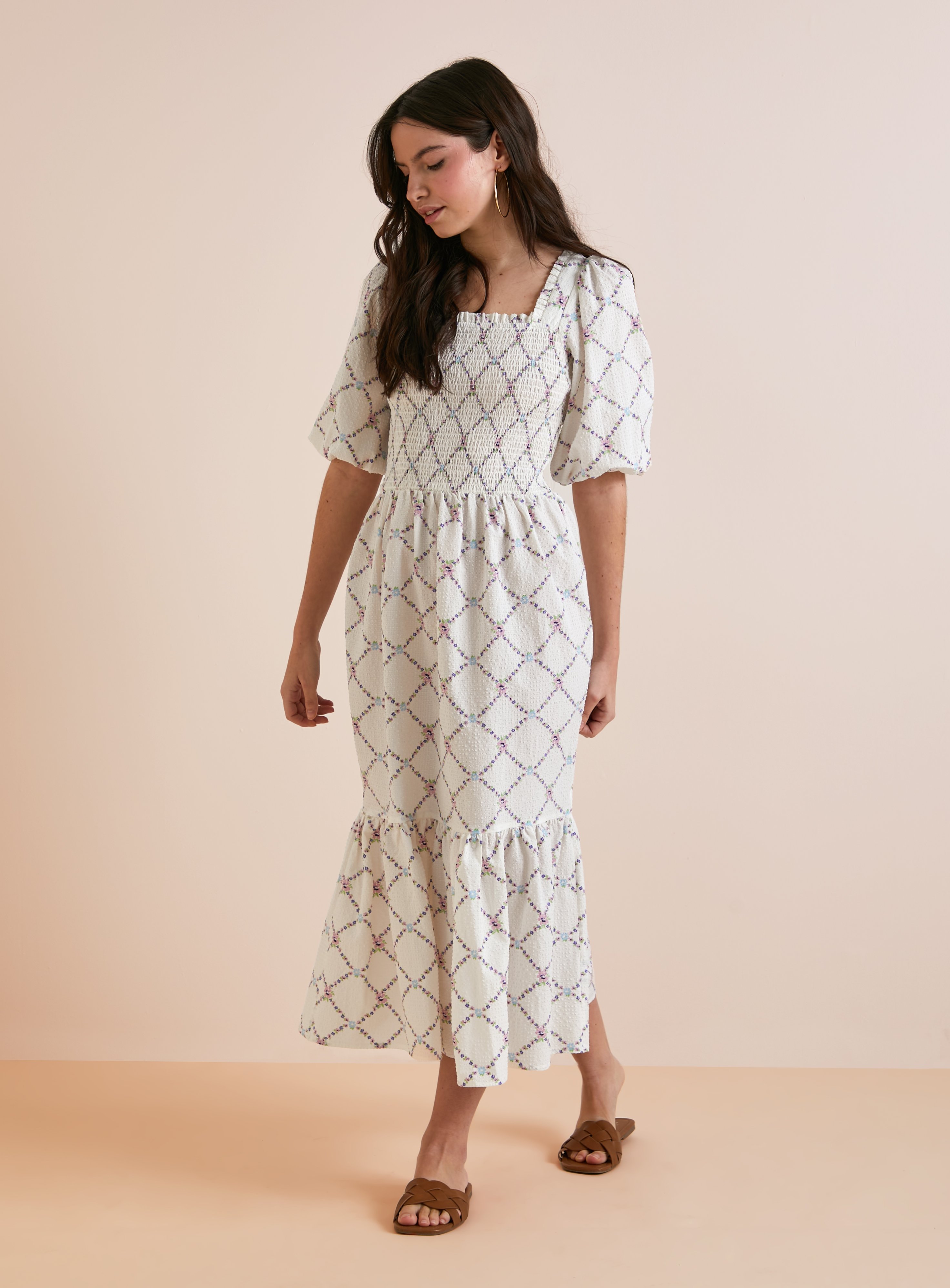 Everbelle Floral Check Maxi Dress review | 9.5 / 10