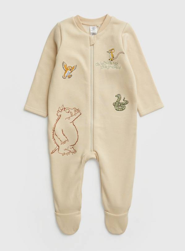 Buy The Gruffalo Beige Fleece Lined Sleepsuit Up to 3 mths | Sleepsuits ...